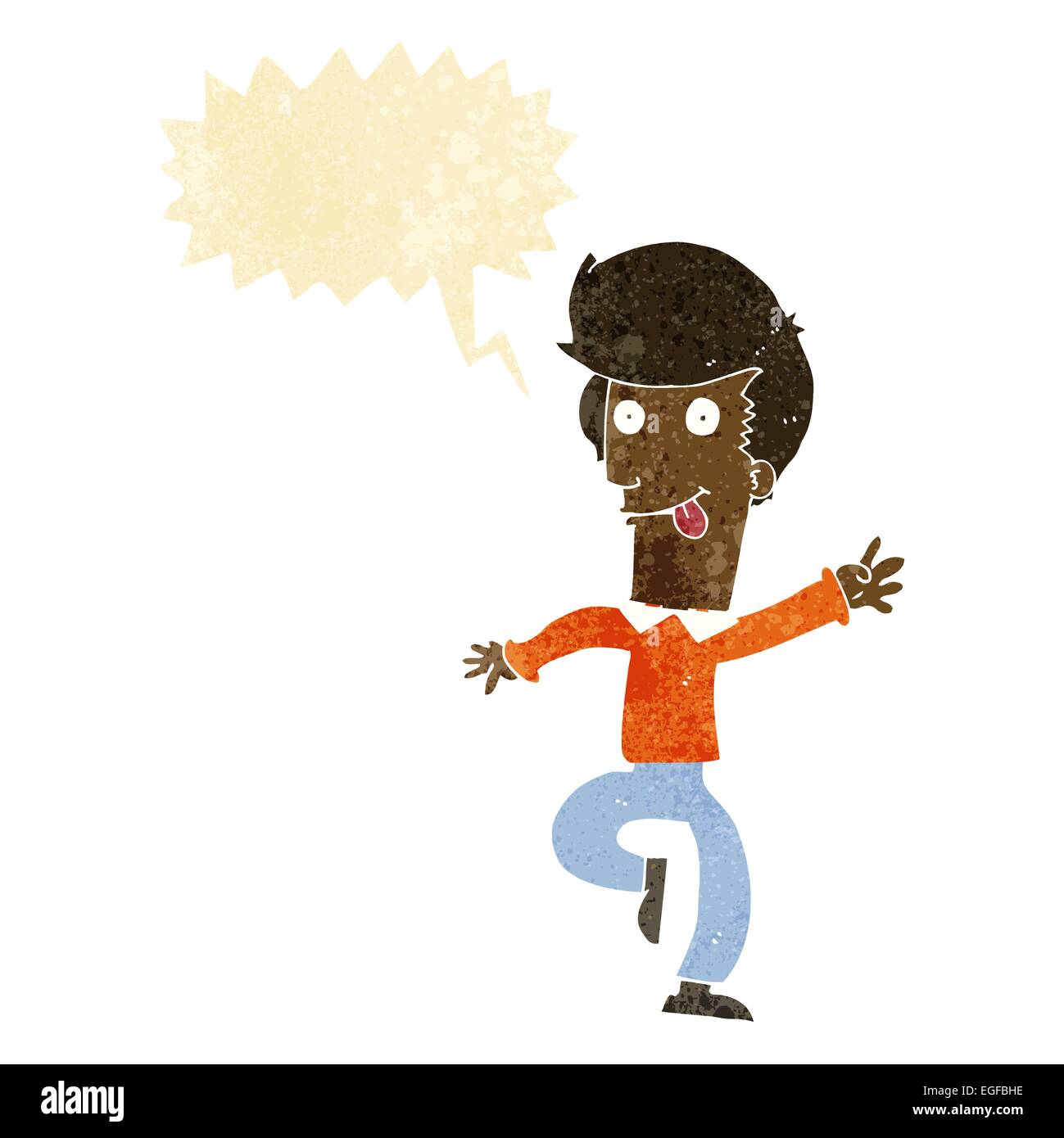 Cartoon dancing man bubble Stock Vector Images - Alamy