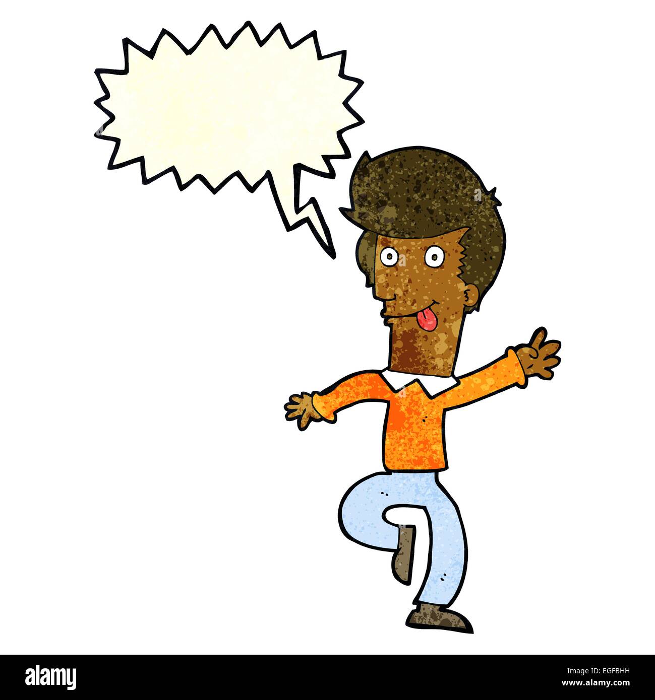 Cartoon dancing man bubble Stock Vector Images - Alamy