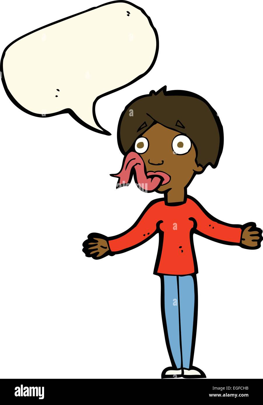 cartoon woman telling lies with speech bubble Stock Vector Image & Art ...