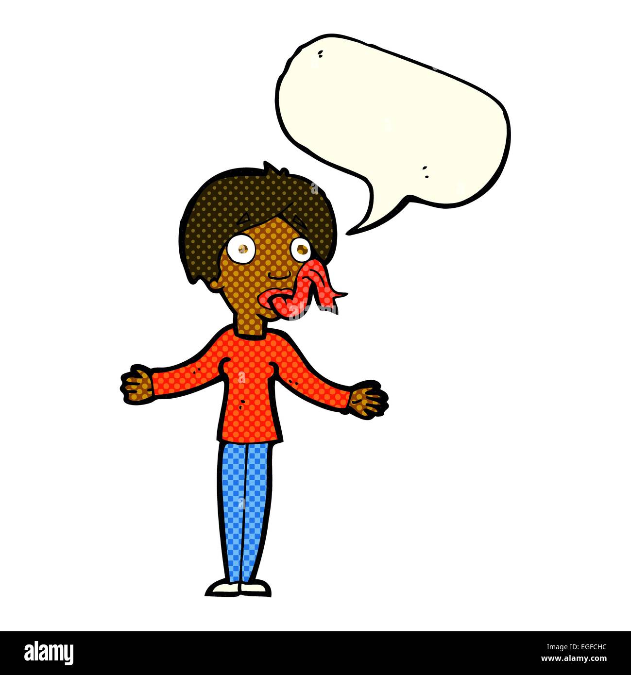 cartoon woman telling lies with speech bubble Stock Vector Image & Art ...