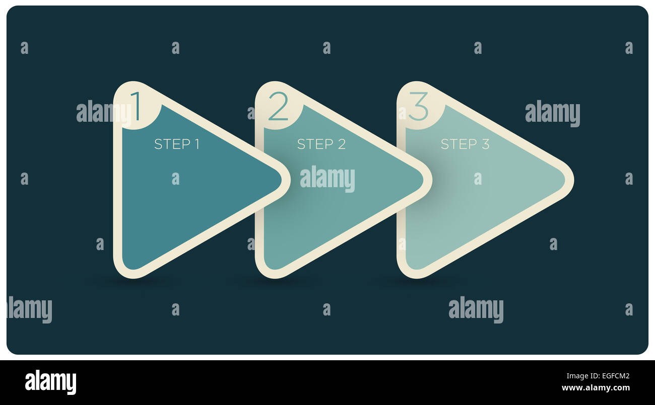 Vector triangle infographics in blue colors Stock Photo - Alamy