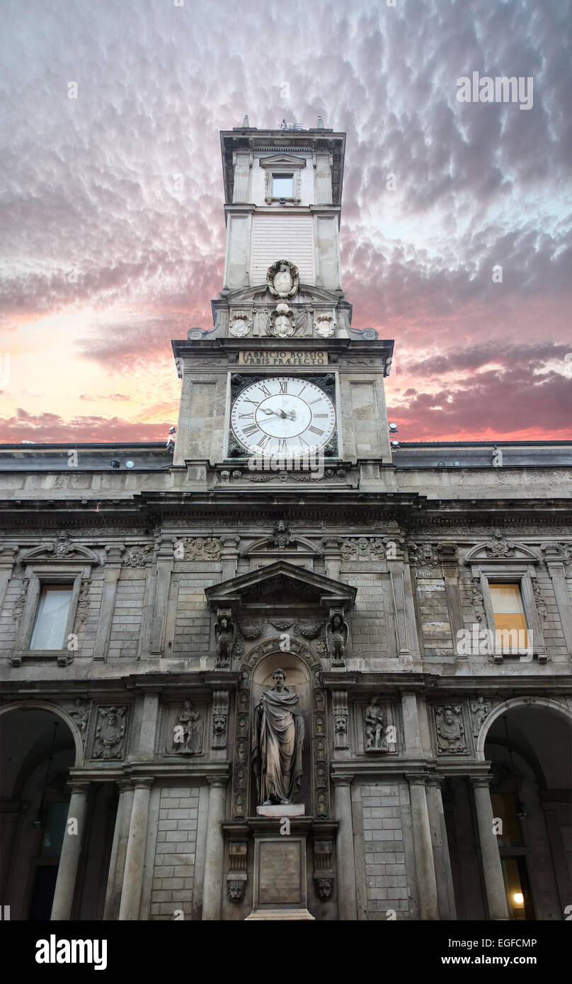 Milan clock tower palace hi-res stock photography and images - Alamy