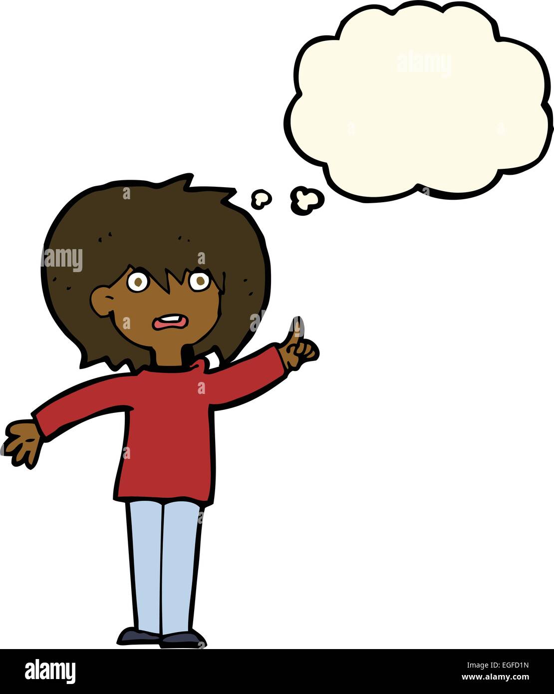Cartoon girl asking question bubble hi-res stock photography and images ...