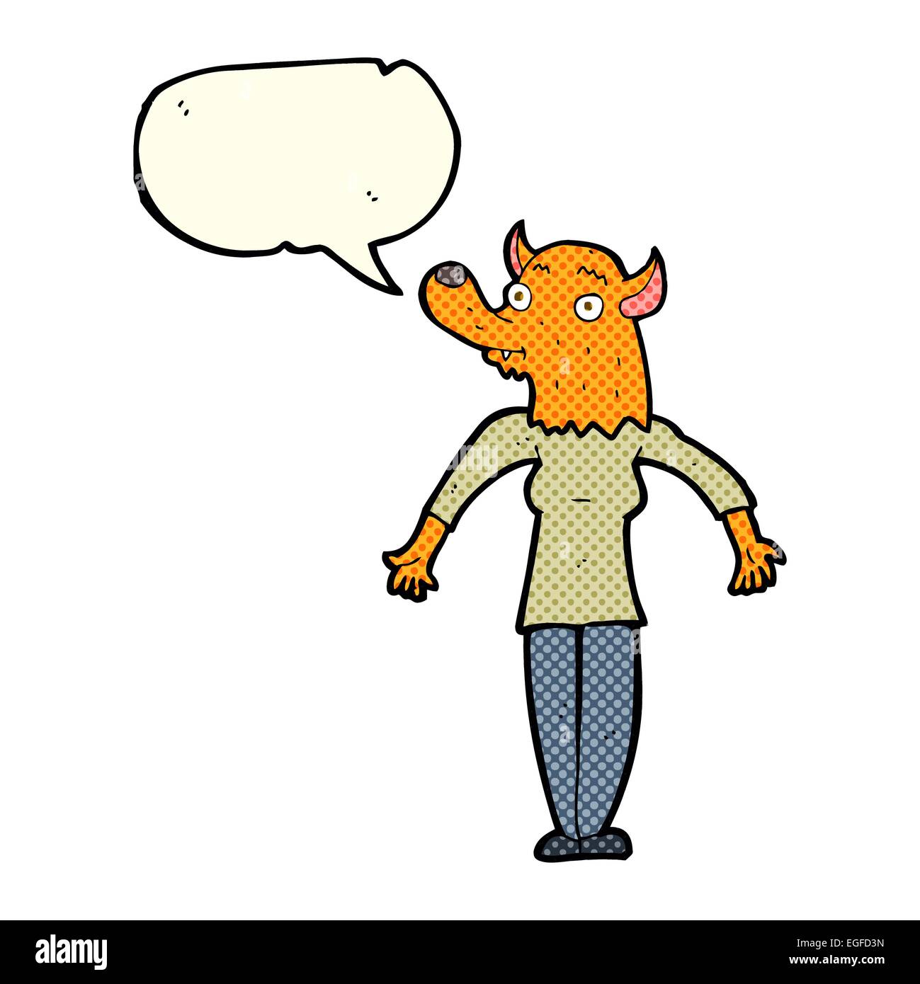 Cartoon friendly fox bubble Stock Vector Images - Alamy