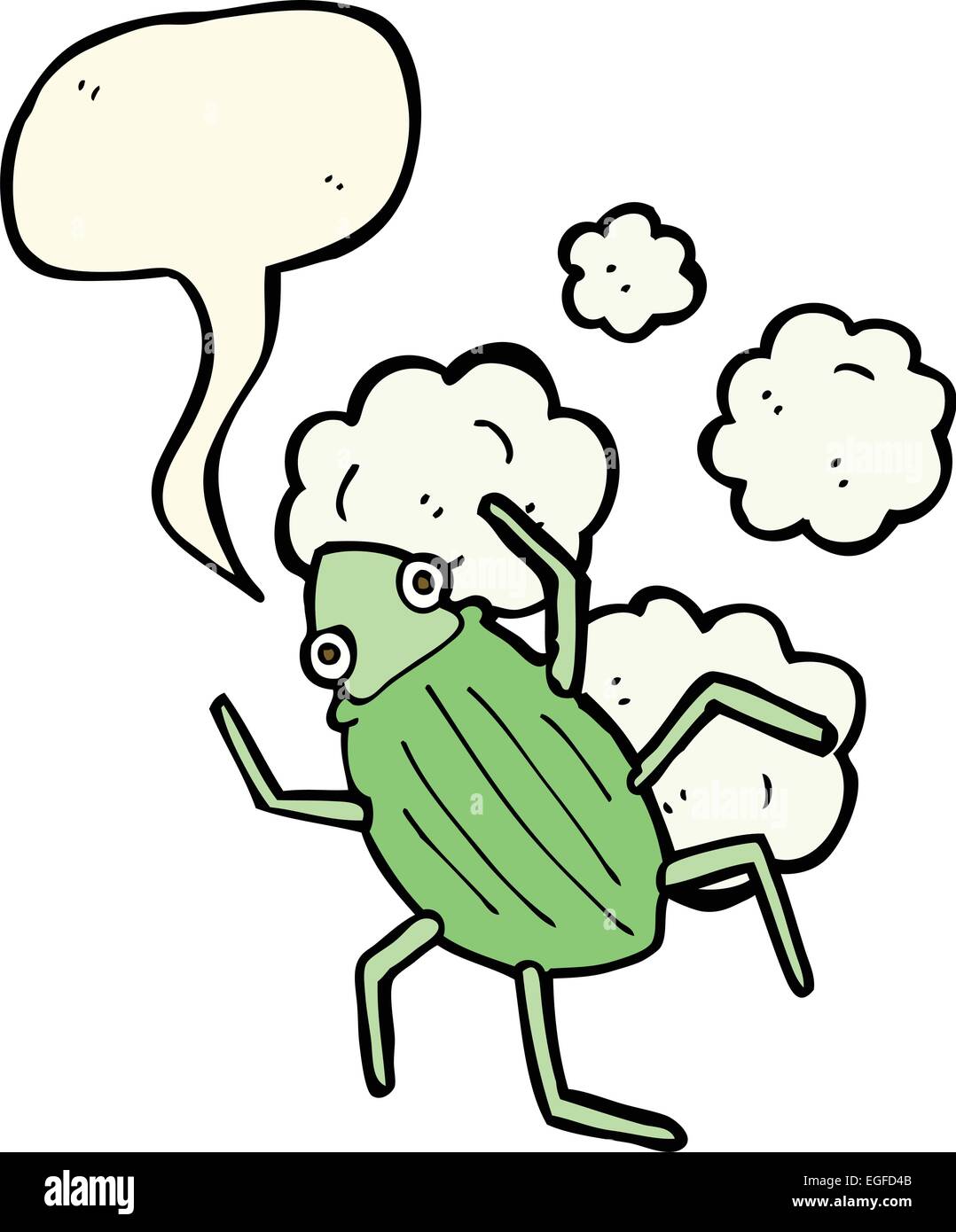 cartoon bug with speech bubble Stock Vector Image & Art - Alamy