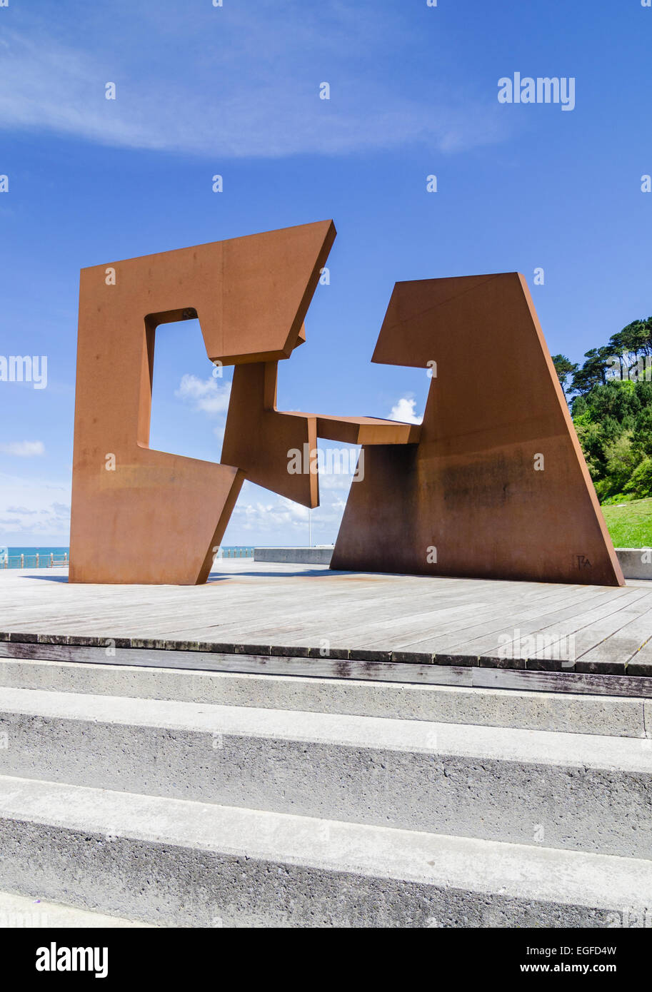 Large modern sculpture called Empty construction by Jorge Oteiza, Paseo ...