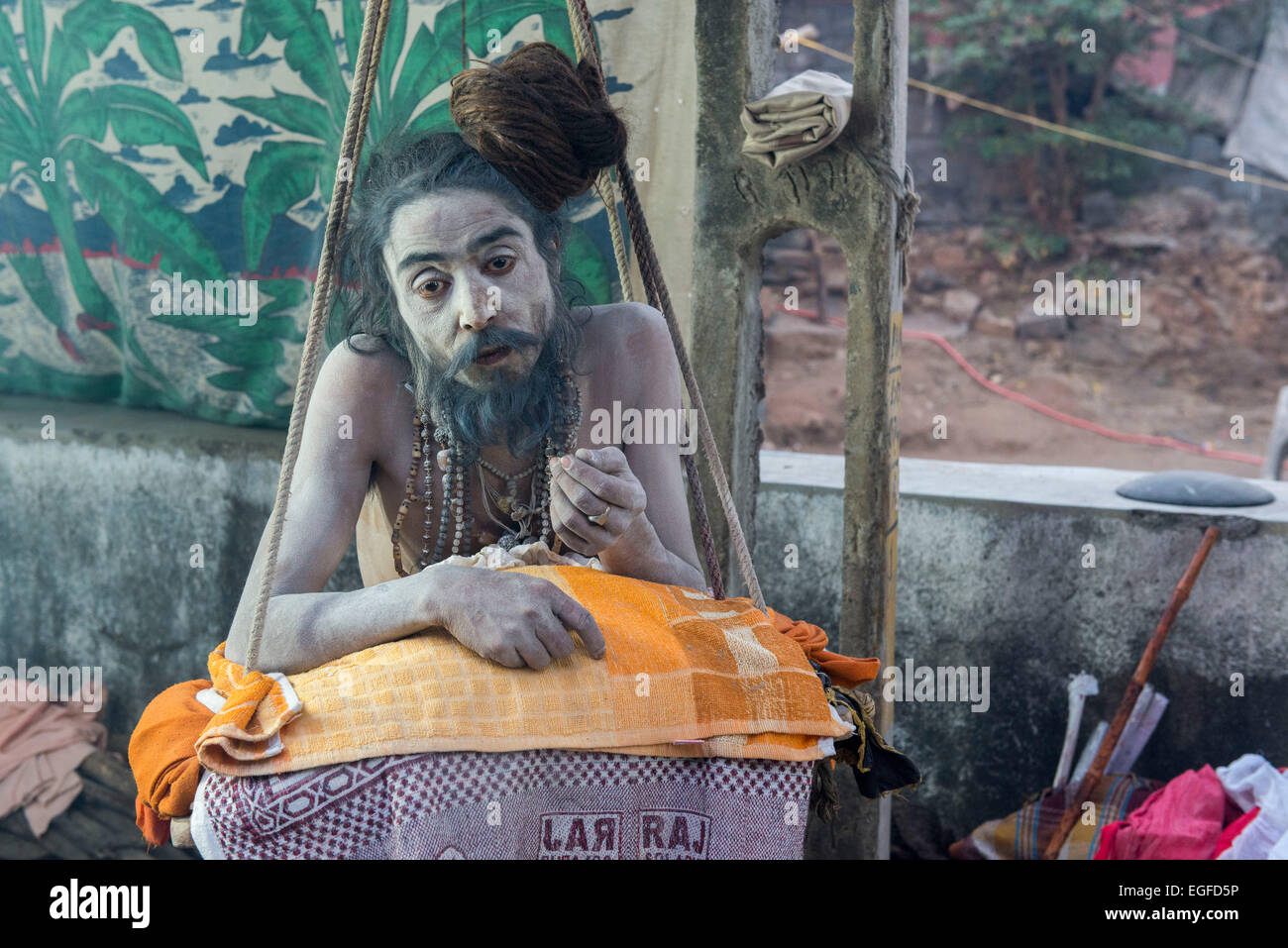 Sadhu meditating hi-res stock photography and images - Alamy