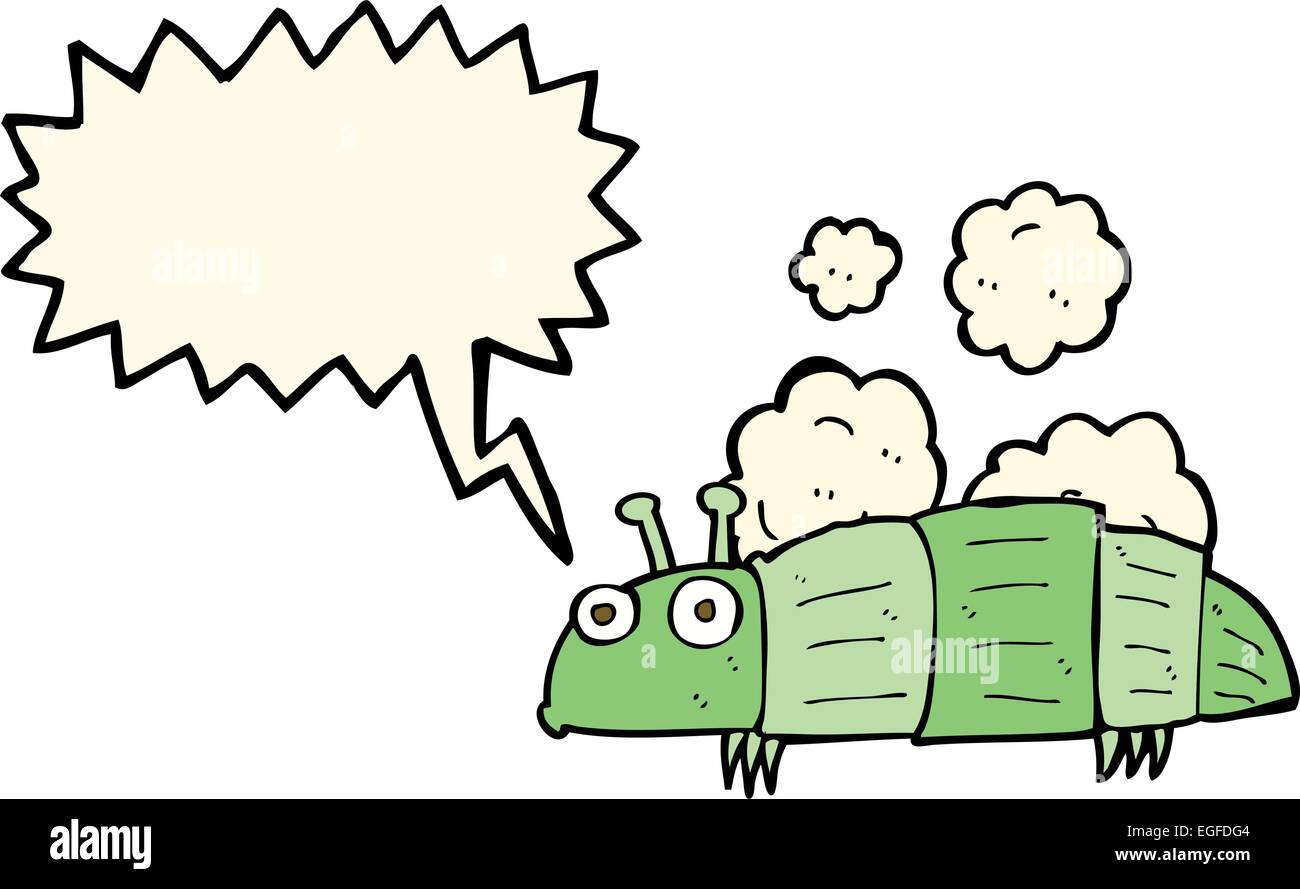 cartoon bug with speech bubble Stock Vector Image & Art - Alamy