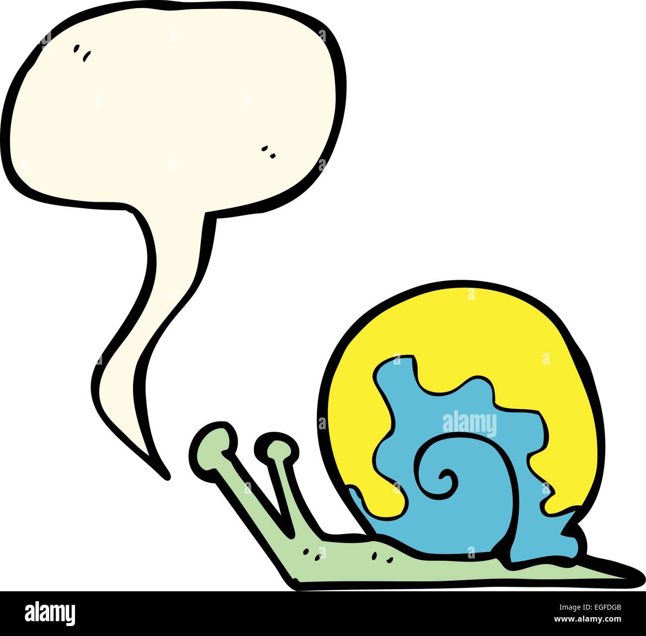 cartoon snail with speech bubble Stock Vector Image & Art - Alamy
