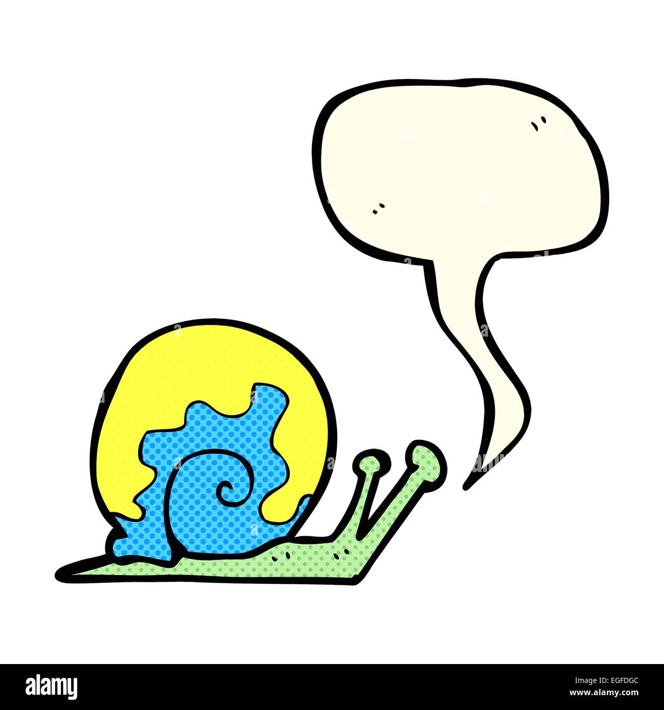 cartoon snail with speech bubble Stock Vector Image & Art - Alamy