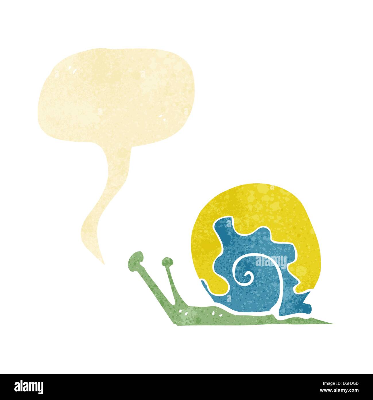 cartoon snail with speech bubble Stock Vector Image & Art - Alamy