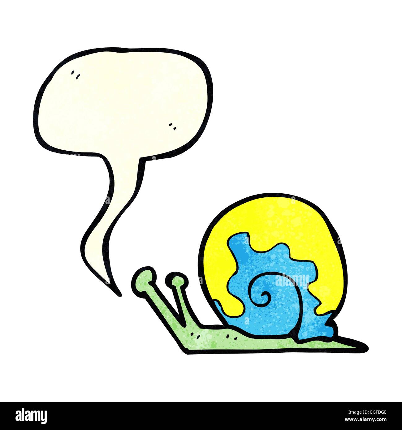 cartoon snail with speech bubble Stock Vector Image & Art - Alamy