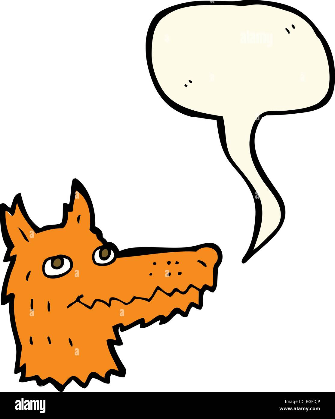cartoon fox head with speech bubble Stock Vector Image & Art - Alamy