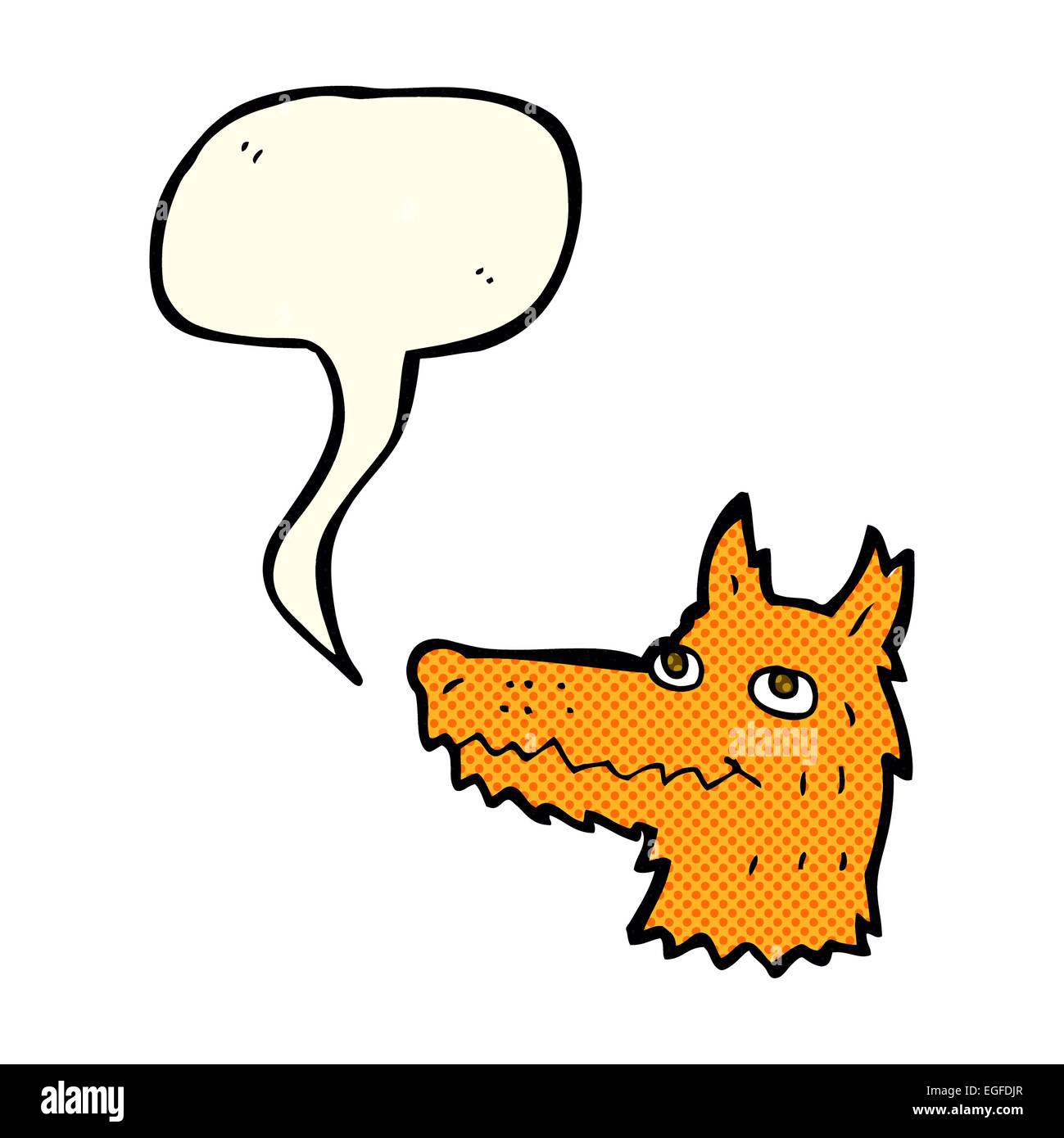cartoon fox head with speech bubble Stock Vector Image & Art - Alamy