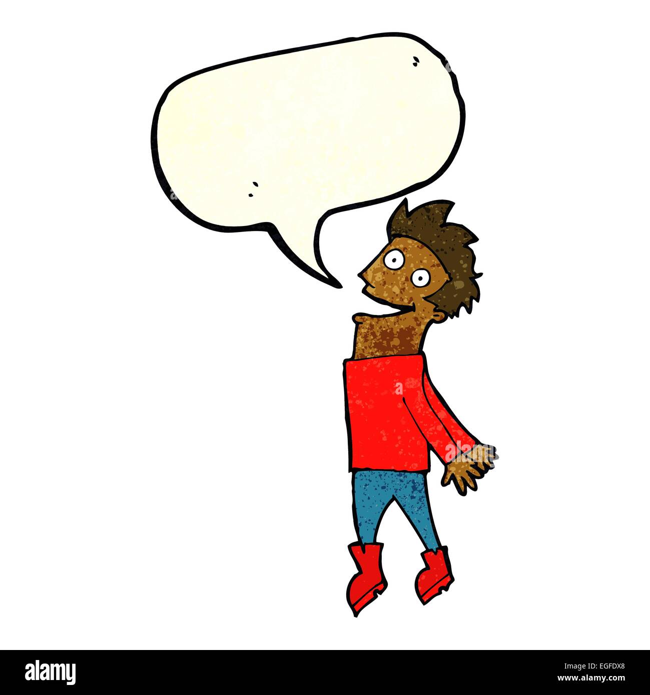 cartoon drenched man flying with speech bubble Stock Vector Image & Art ...