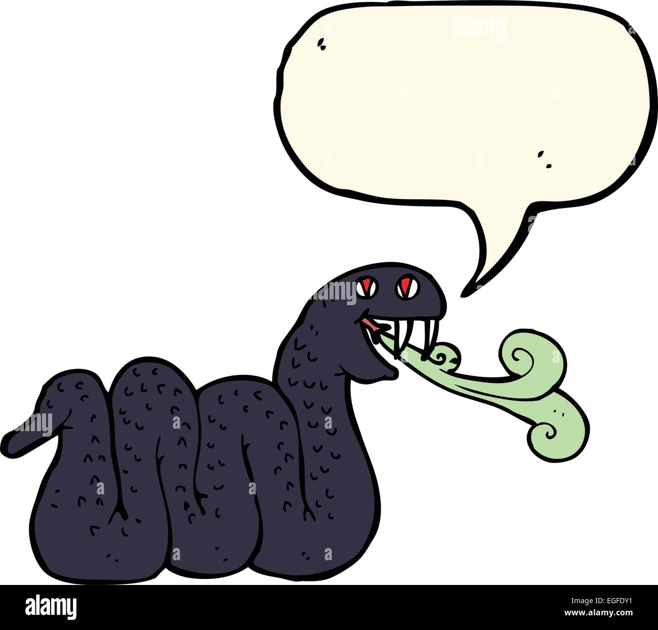 cartoon snake with speech bubble Stock Vector Image & Art - Alamy