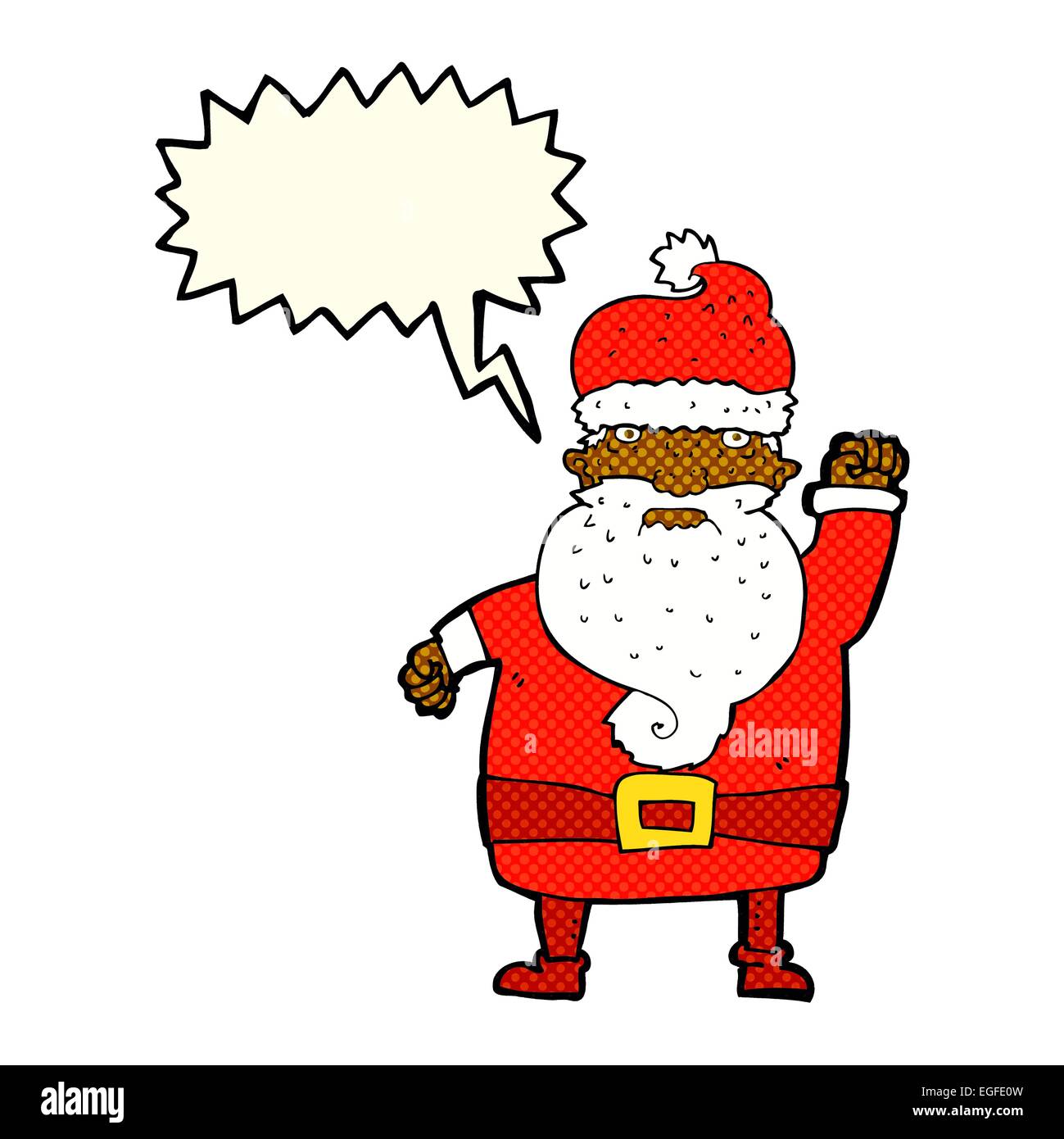 cartoon angry santa claus with speech bubble Stock Vector Image & Art ...