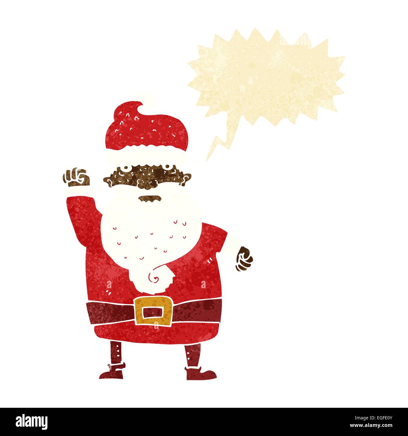 cartoon angry santa claus with speech bubble Stock Vector Image & Art ...
