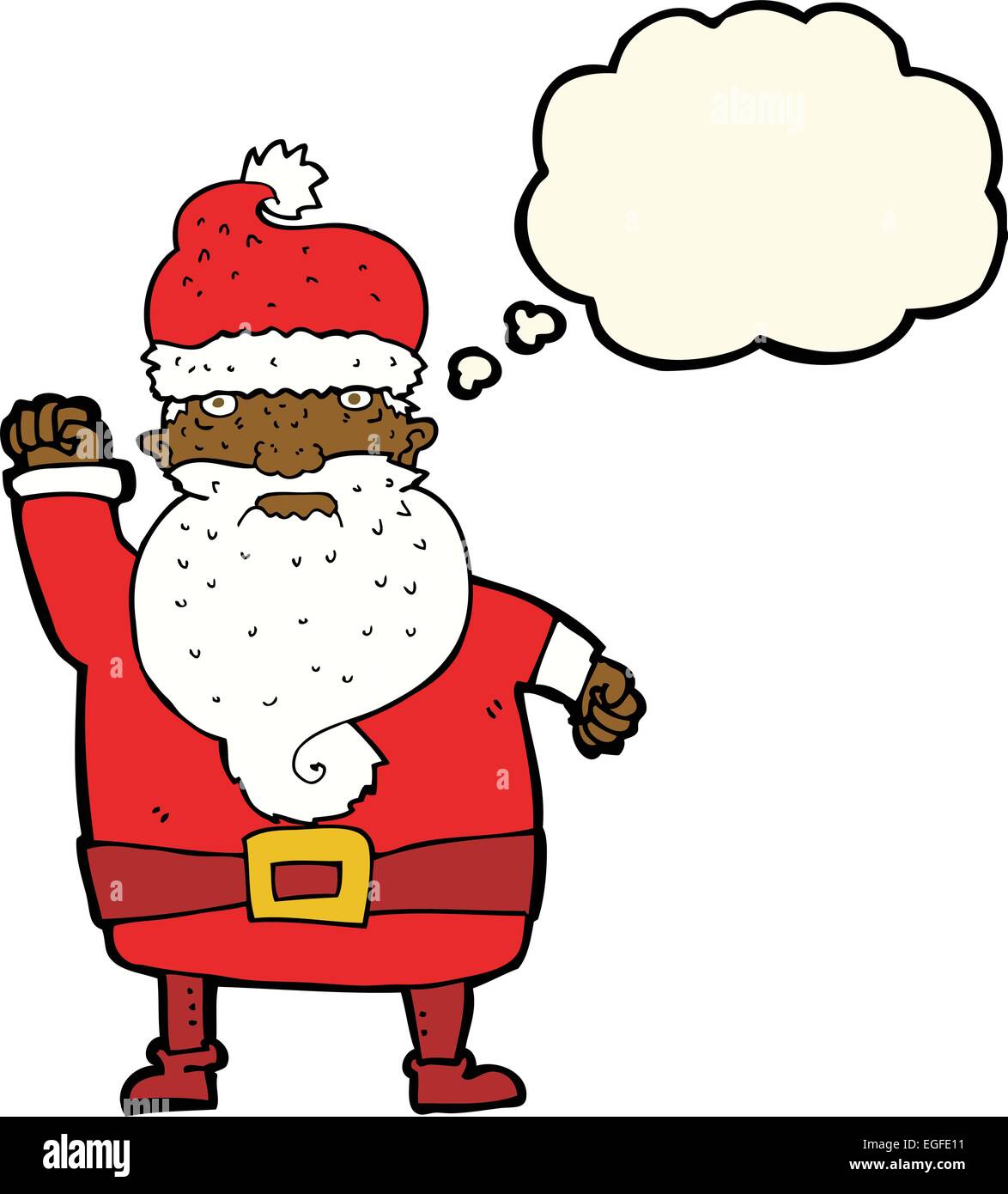 cartoon angry santa claus with thought bubble Stock Vector Image & Art ...