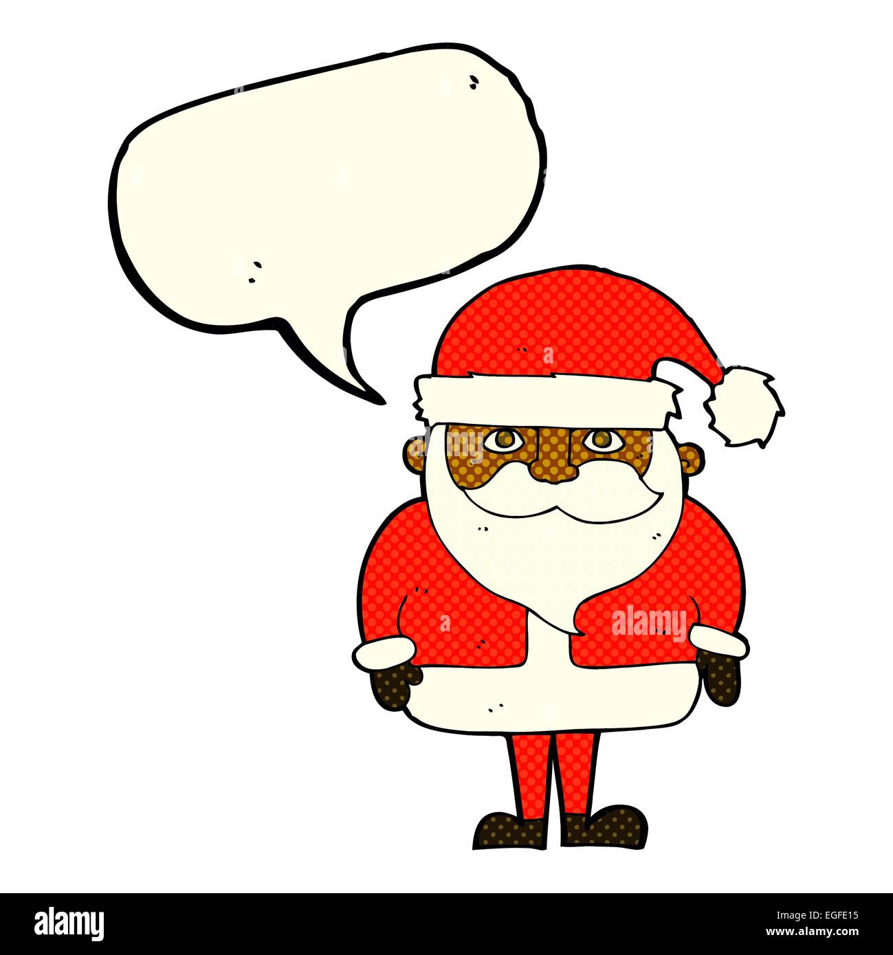 cartoon santa claus with speech bubble Stock Vector Image & Art - Alamy