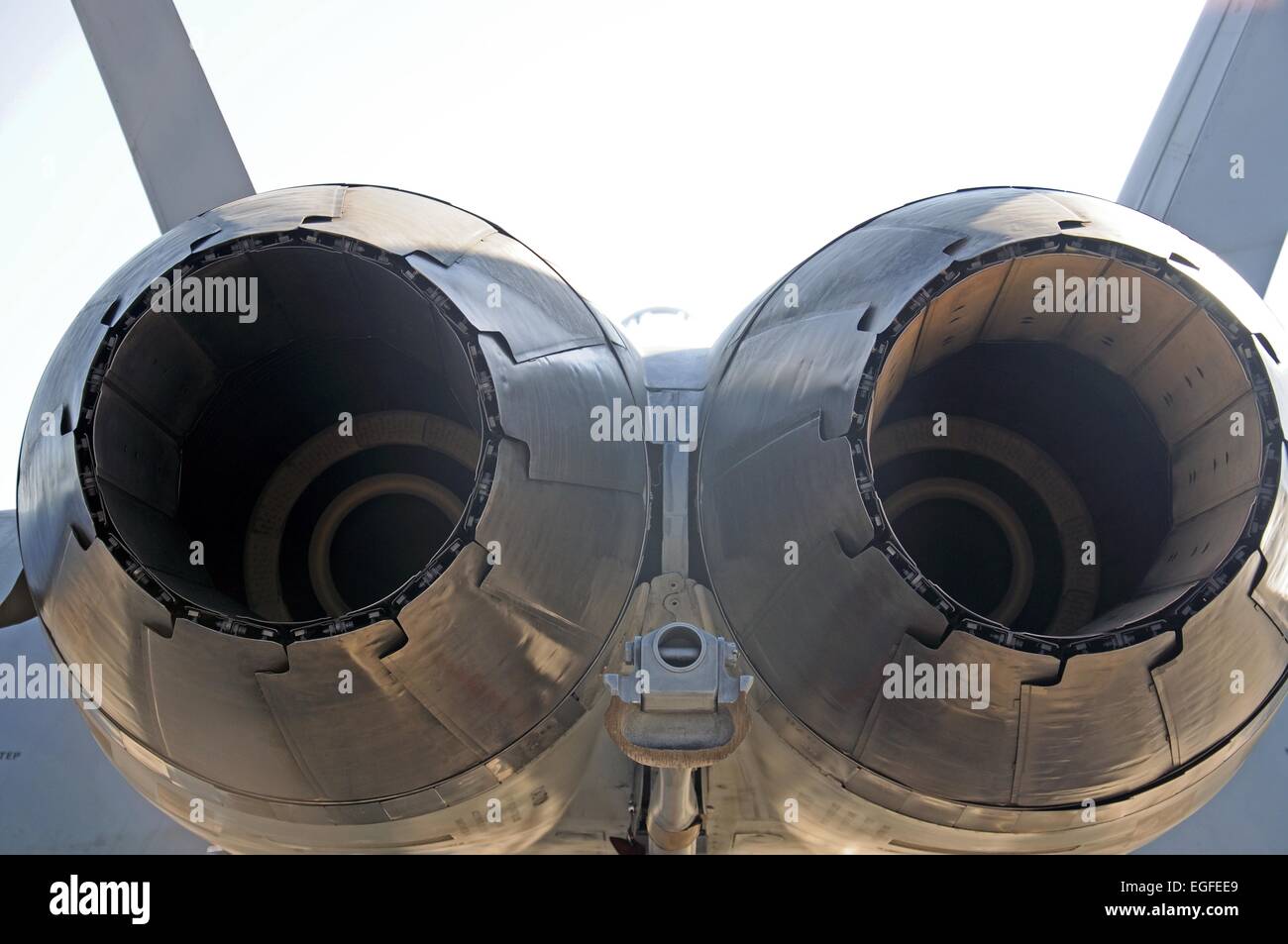 McDonnell Douglass F/A-18 Hornet Jet Efflux Pipes at the second airshow ...