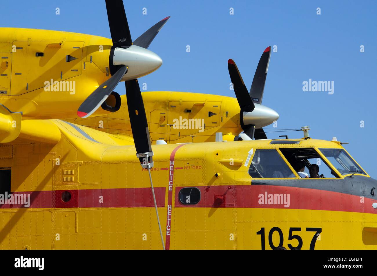 Canadair CL415 Fire Bomber at the second airshow at Malaga airport ...