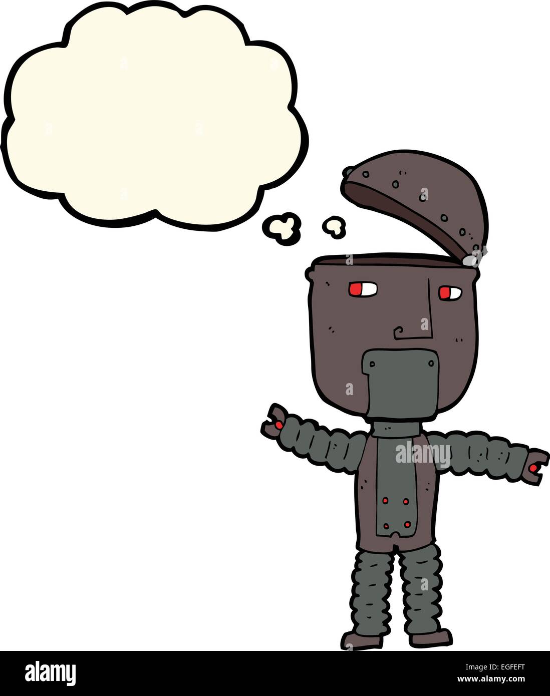 cartoon robot with thought bubble Stock Vector Image & Art - Alamy