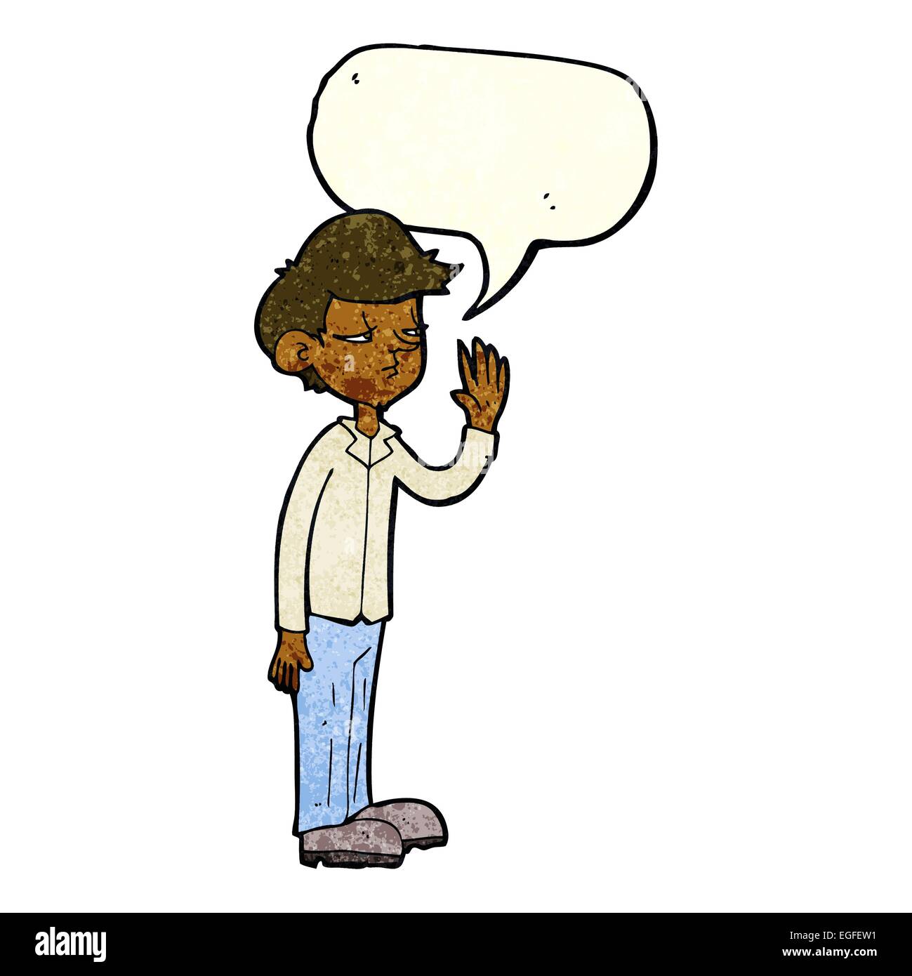 cartoon arrogant boy with speech bubble Stock Vector Image & Art - Alamy