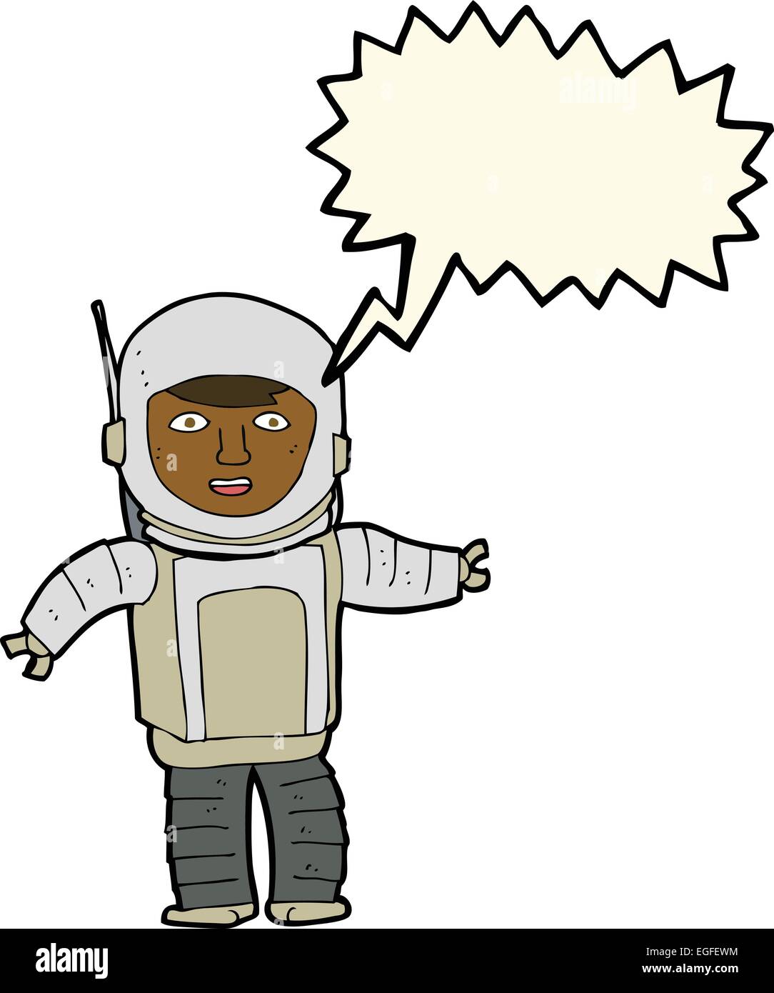 cartoon astronaut with speech bubble Stock Vector Image & Art - Alamy