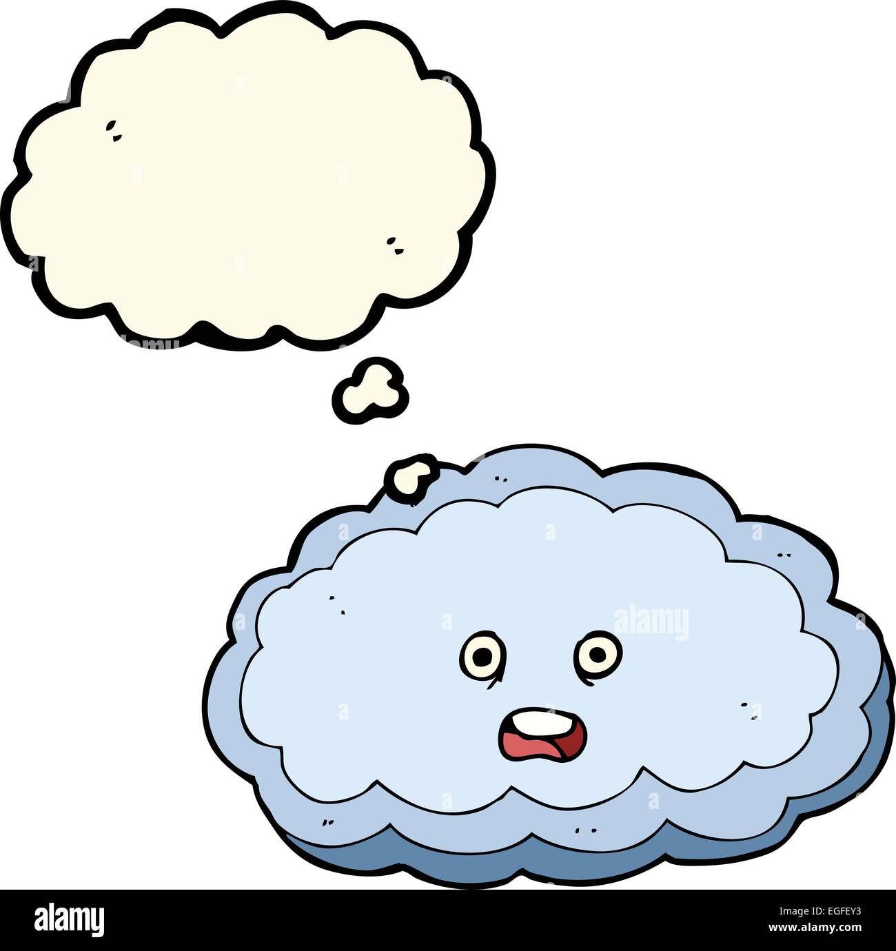 cartoon decorative cloud with thought bubble Stock Vector Image & Art ...