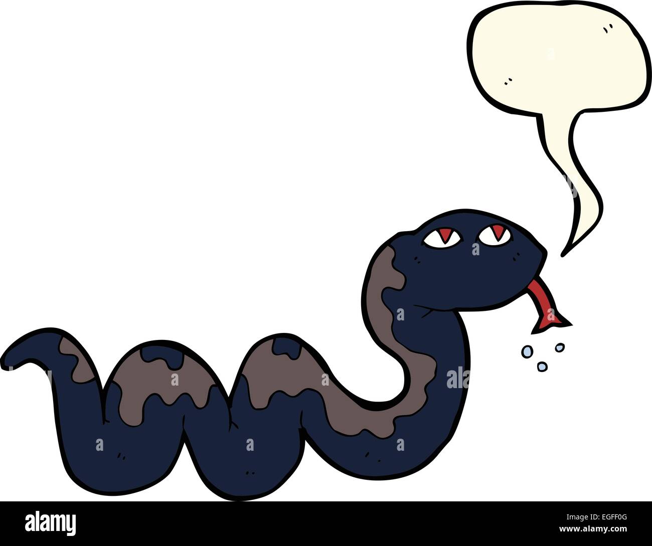 cartoon snake with speech bubble Stock Vector Image & Art - Alamy