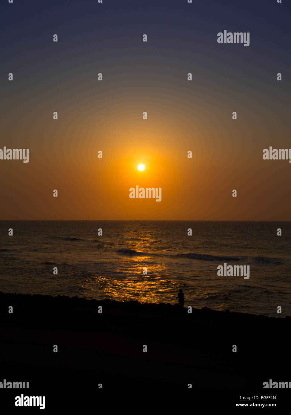 The sunsets on the Caribbean sea on the Colombian Coast Stock Photo - Alamy