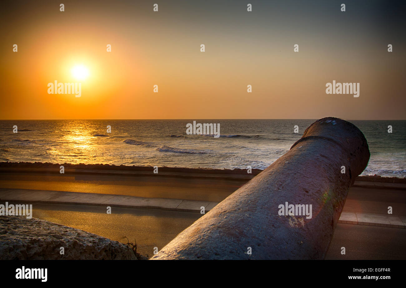 The sunsets on the Caribbean sea on the Colombian Coast Stock Photo - Alamy