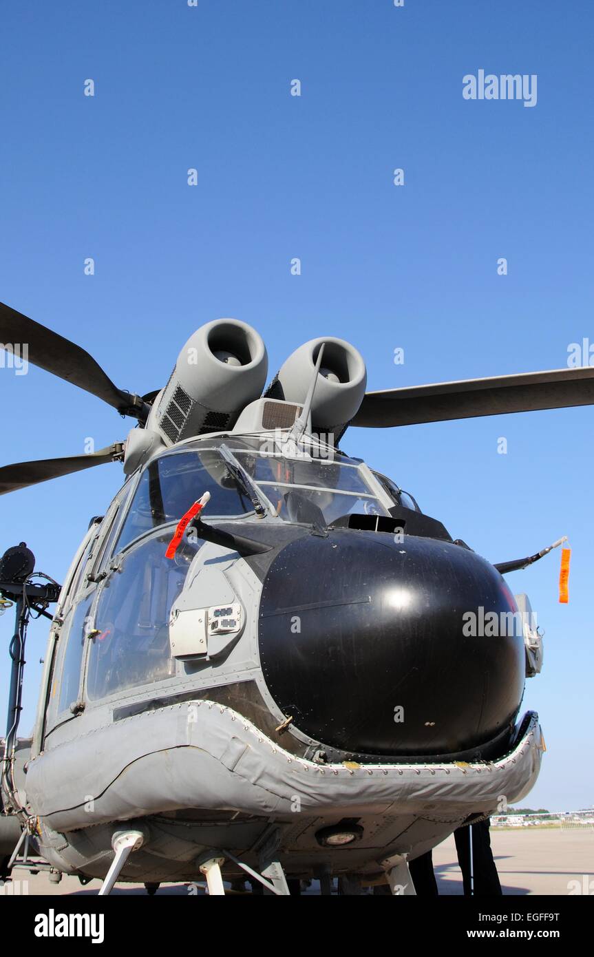 Spanish Air Force Puma Gunship Helicopter at the second air show at ...