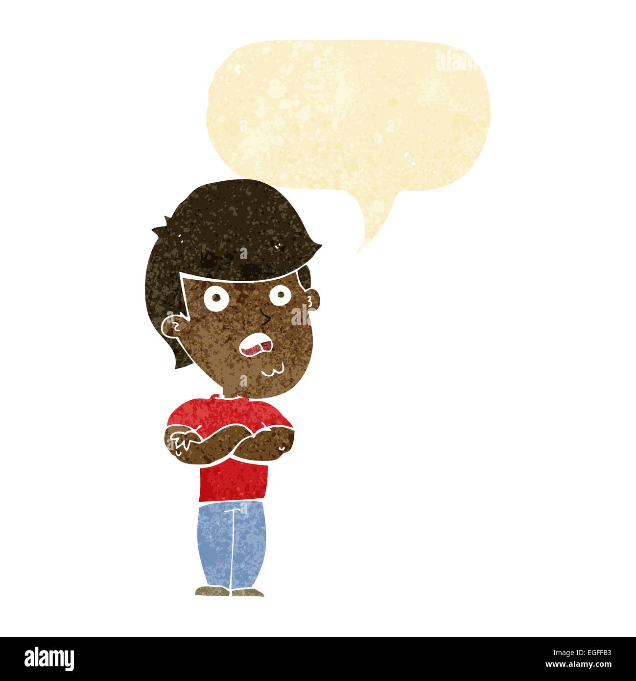 cartoon dissapointed man with speech bubble Stock Vector Image & Art ...