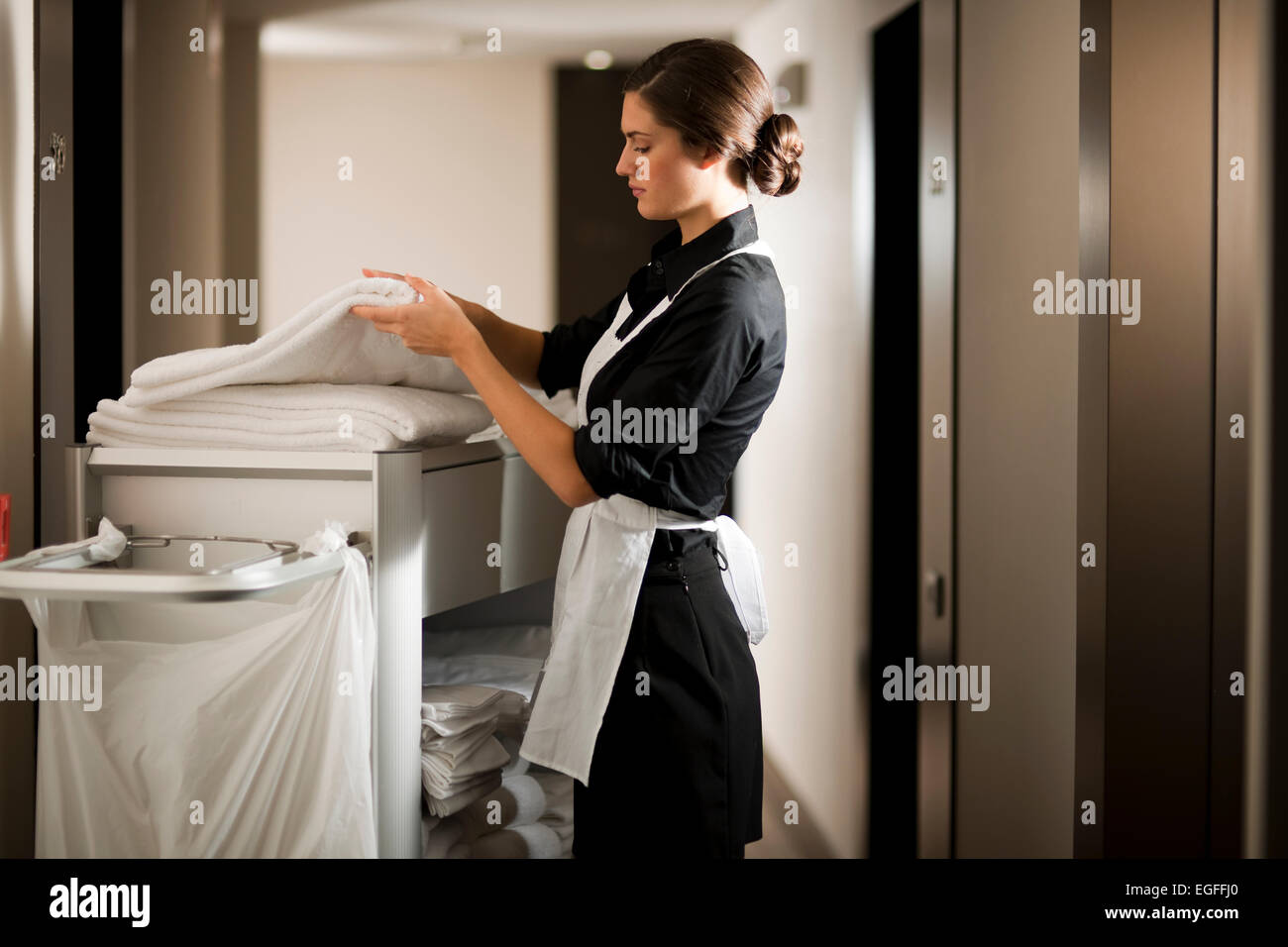 Maid cart hotel hi-res stock photography and images - Alamy