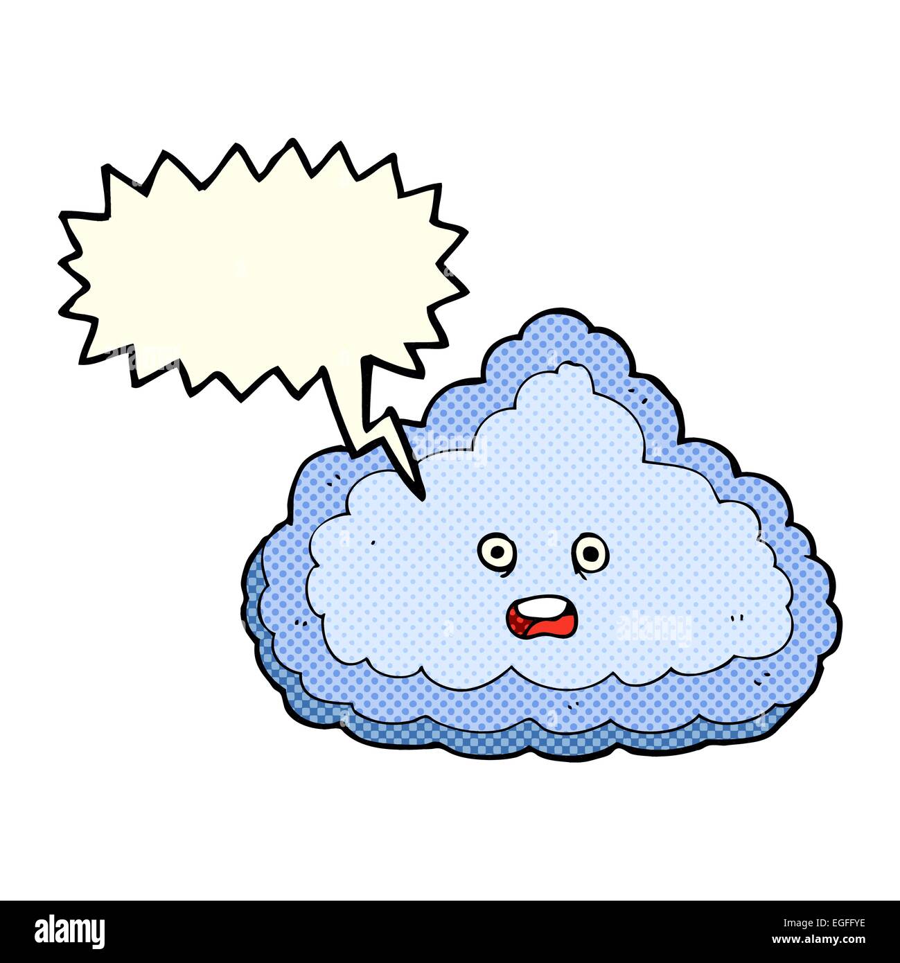 cartoon cloud with speech bubble Stock Vector Image & Art - Alamy