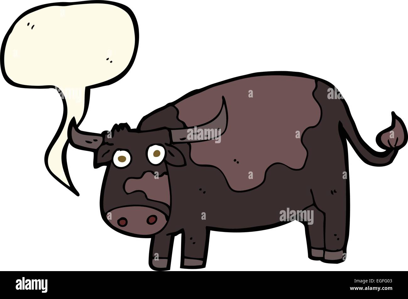 cartoon cow with speech bubble Stock Vector Image & Art - Alamy