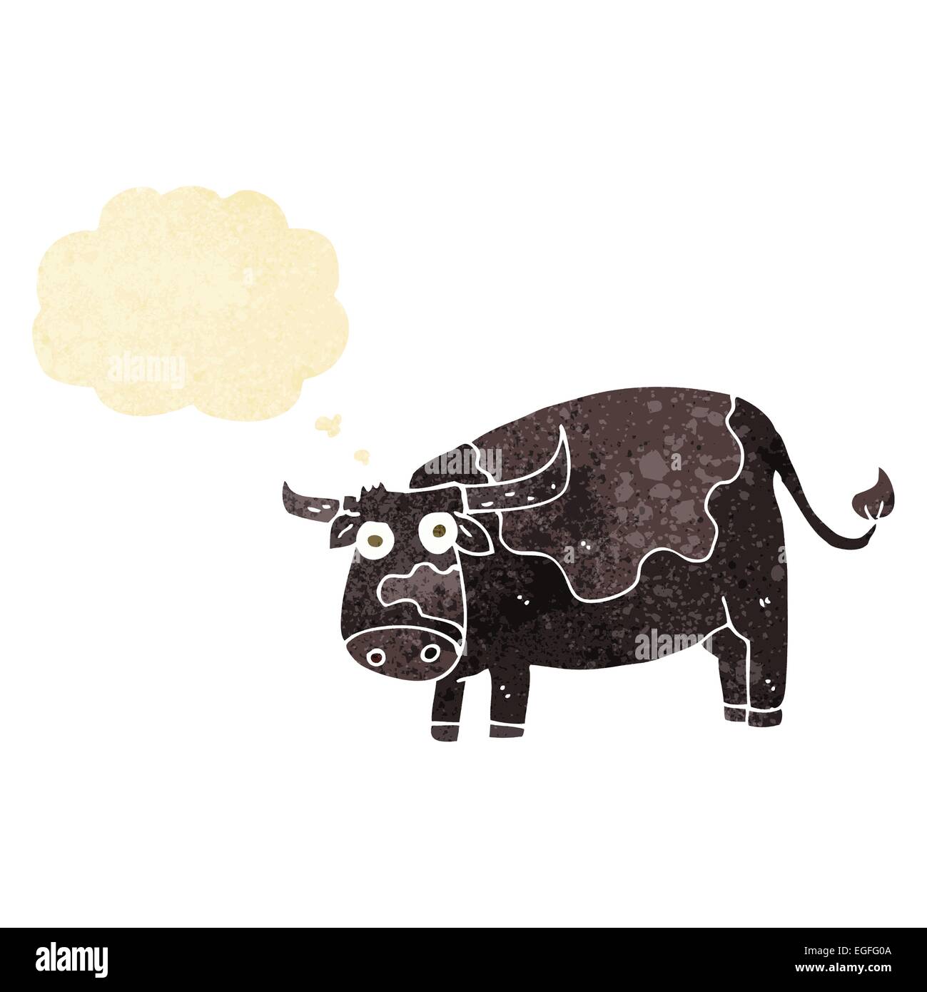 cartoon cow with thought bubble Stock Vector Image & Art - Alamy
