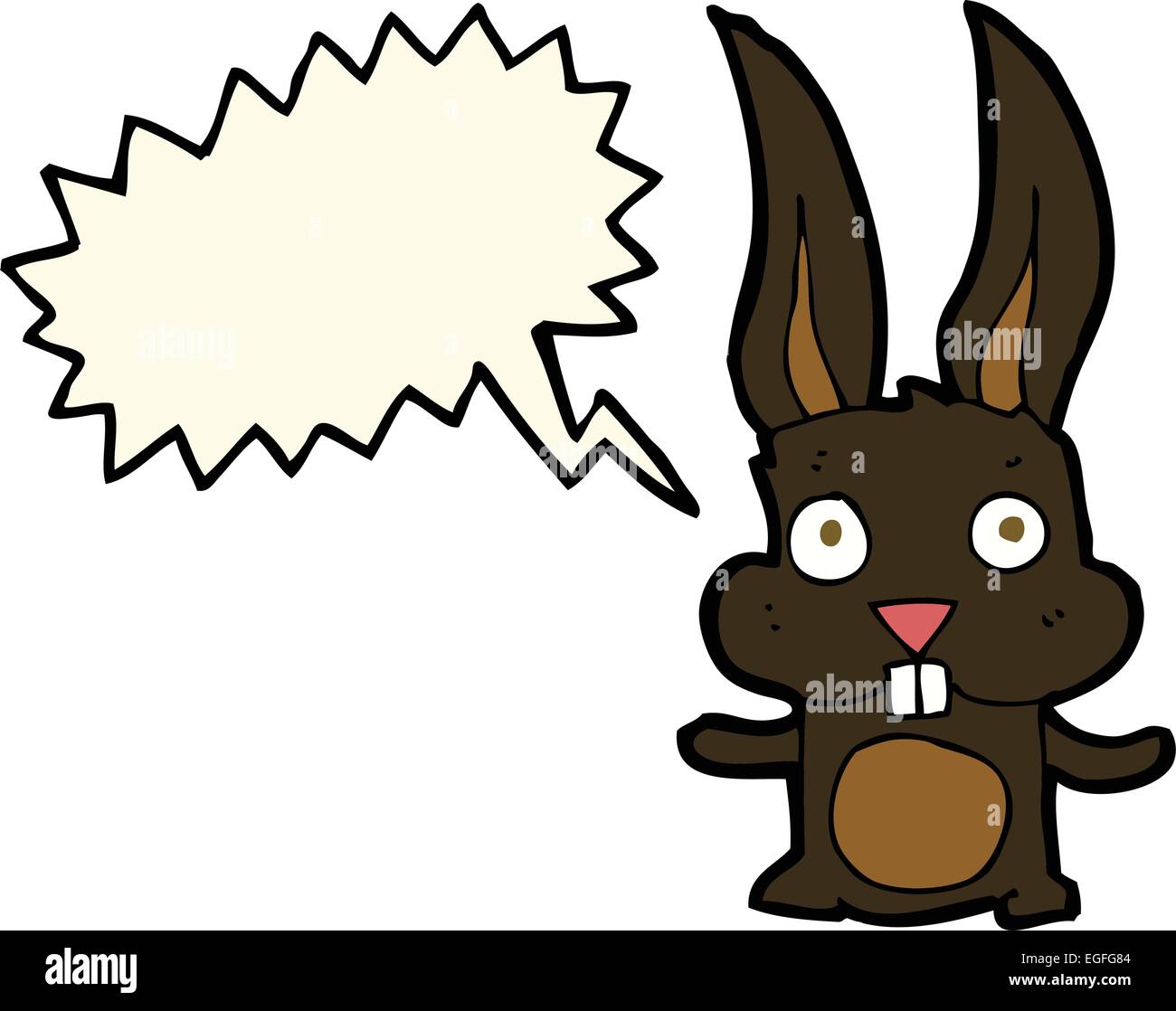 Cartoon illustration rabbit talking Cut Out Stock Images & Pictures - Alamy