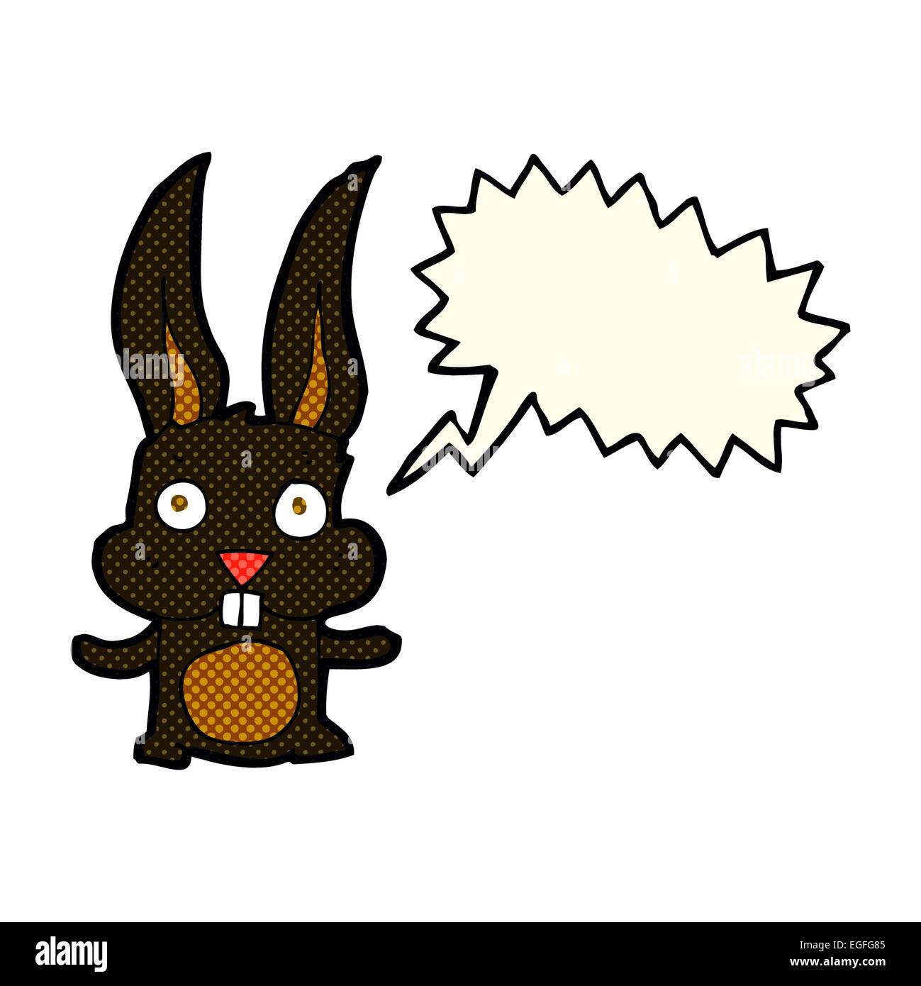 Cartoon illustration rabbit talking Cut Out Stock Images & Pictures - Alamy