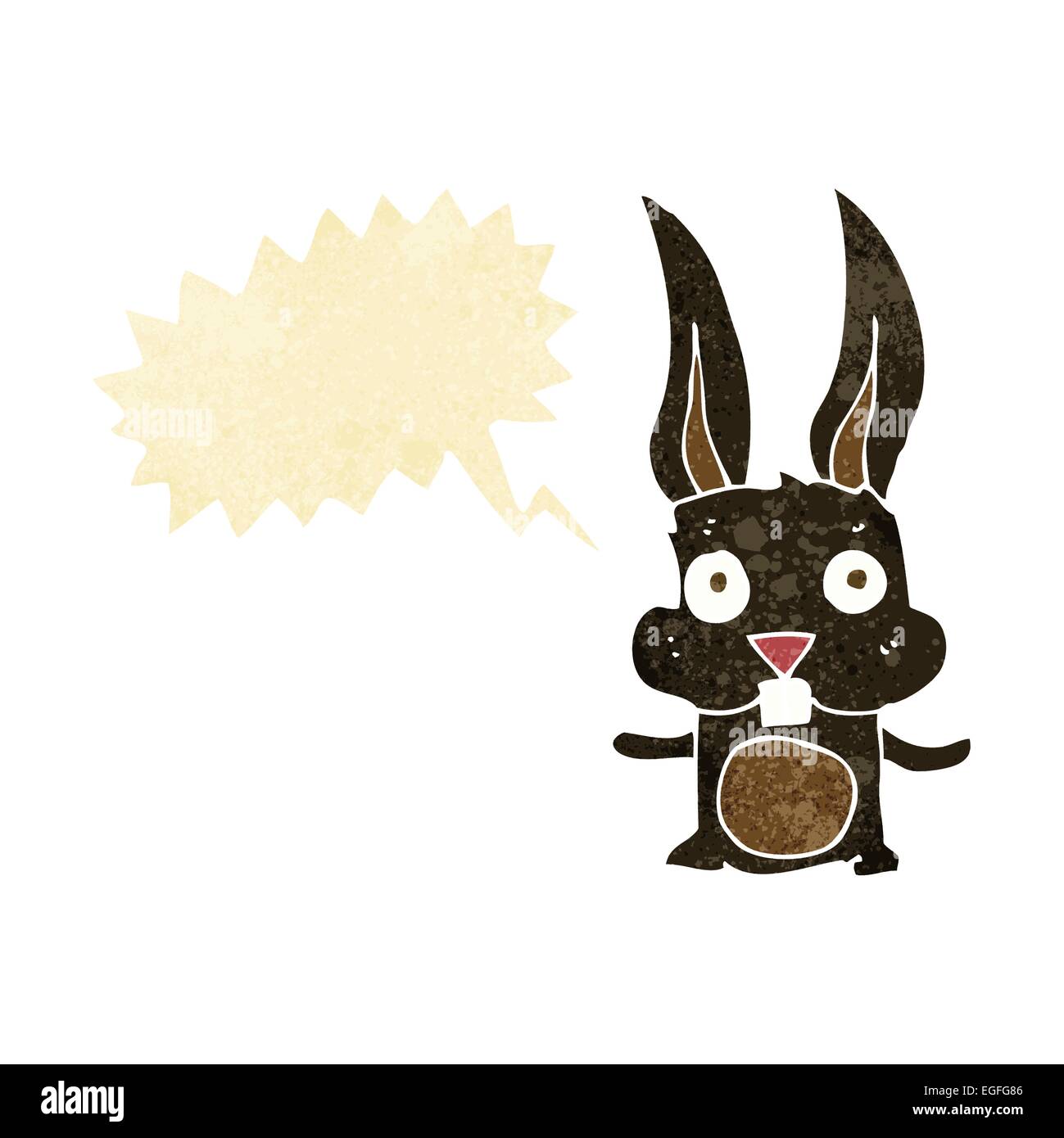 Cartoon illustration rabbit talking Cut Out Stock Images & Pictures - Alamy