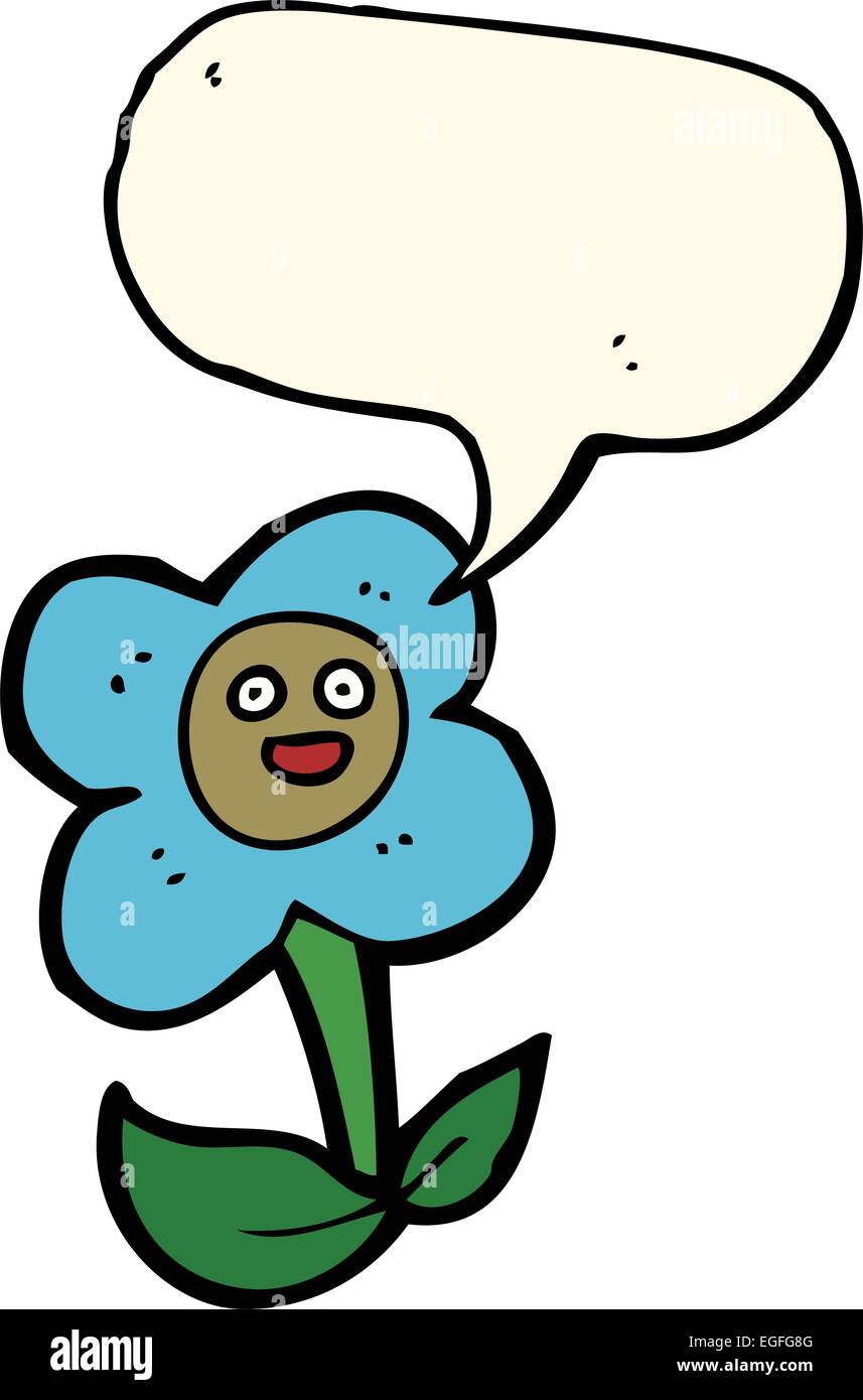 cartoon flower with face with speech bubble Stock Vector Image & Art ...