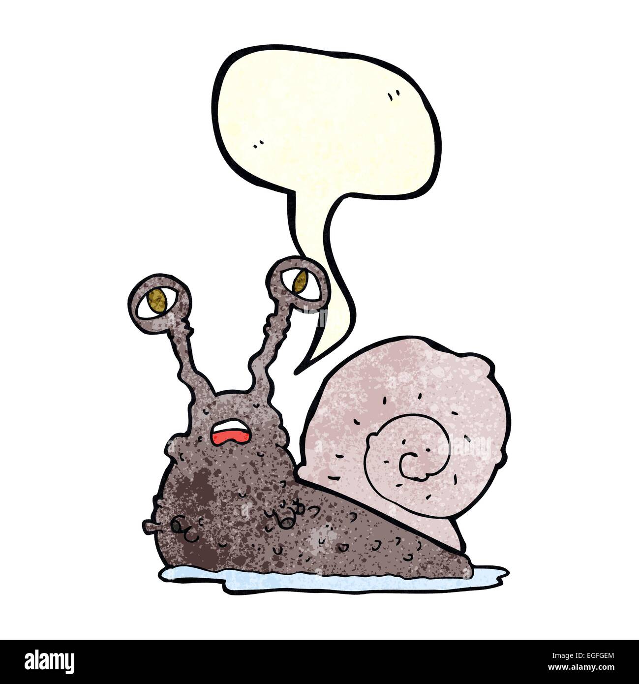cartoon gross snail with speech bubble Stock Vector Image & Art - Alamy