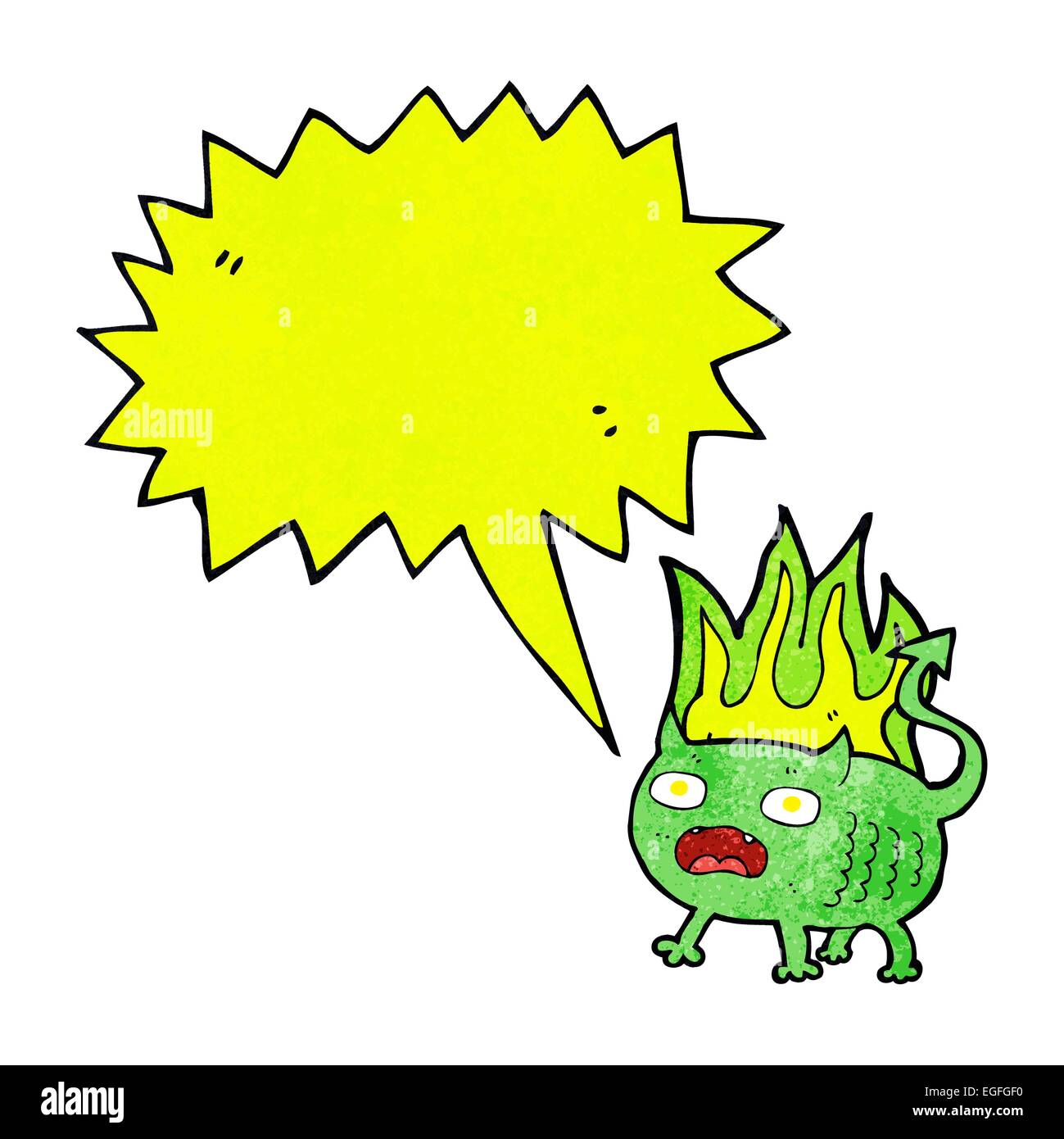 Cartoon little imp bubble Cut Out Stock Images & Pictures - Alamy