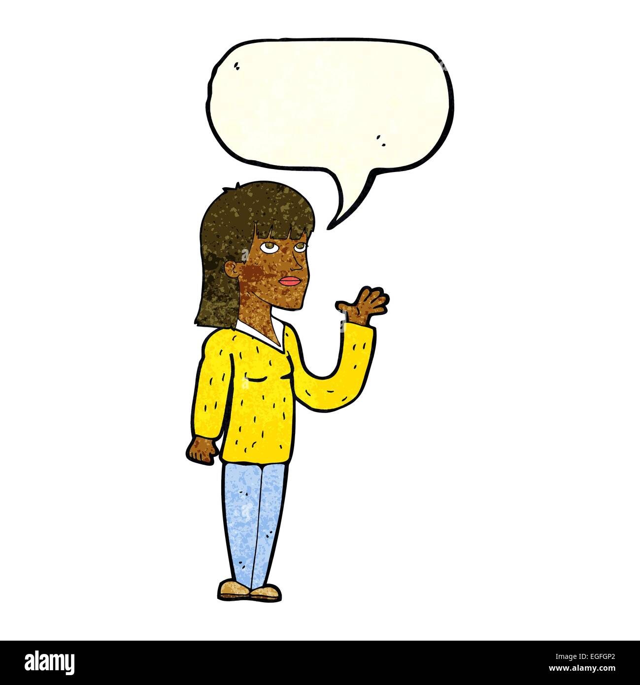 cartoon woman explaining with speech bubble Stock Vector Image & Art ...