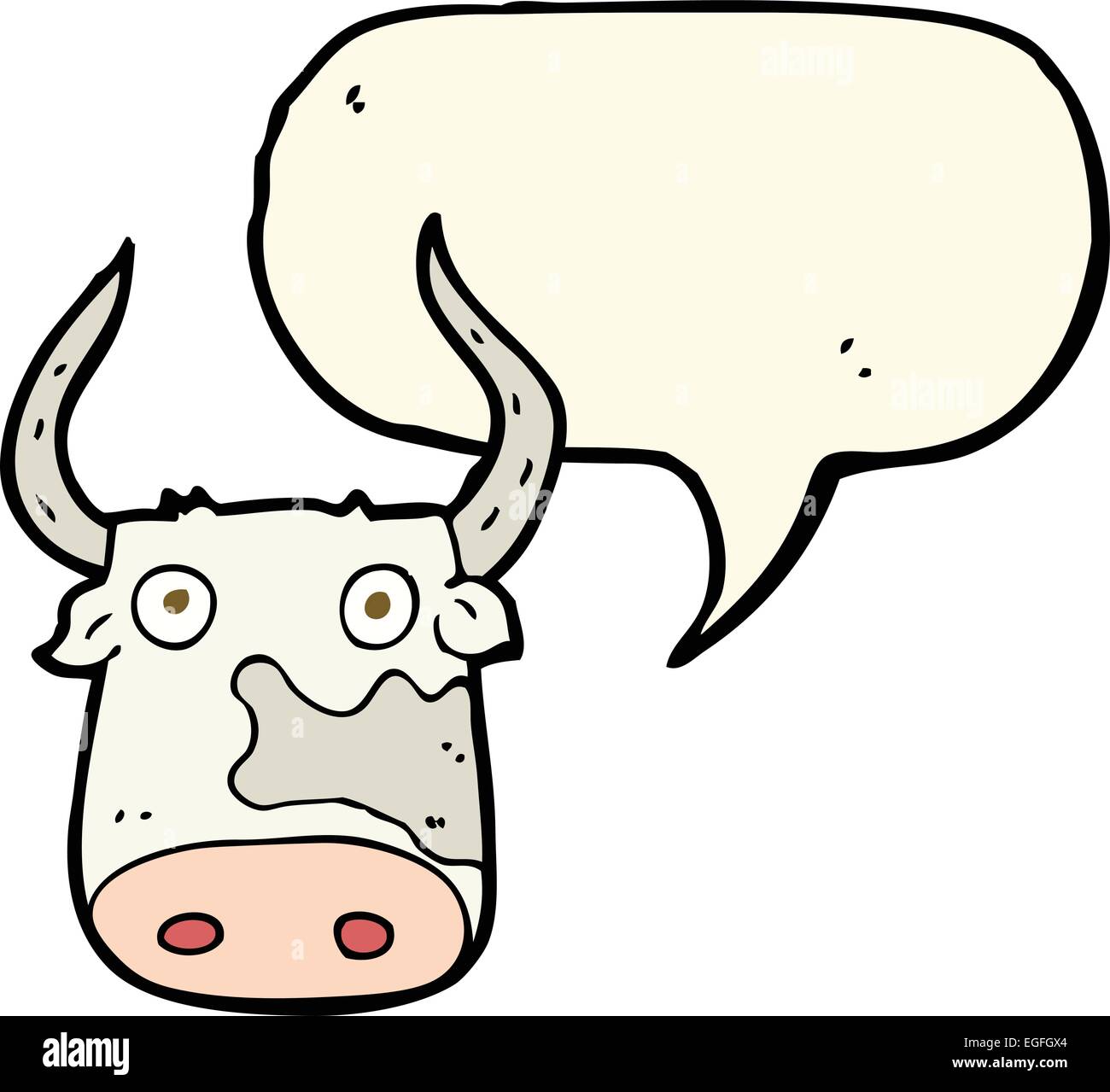 cartoon cow with speech bubble Stock Vector Image & Art - Alamy