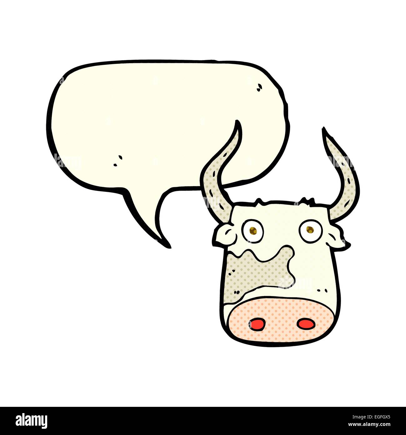 cartoon cow with speech bubble Stock Vector Image & Art - Alamy