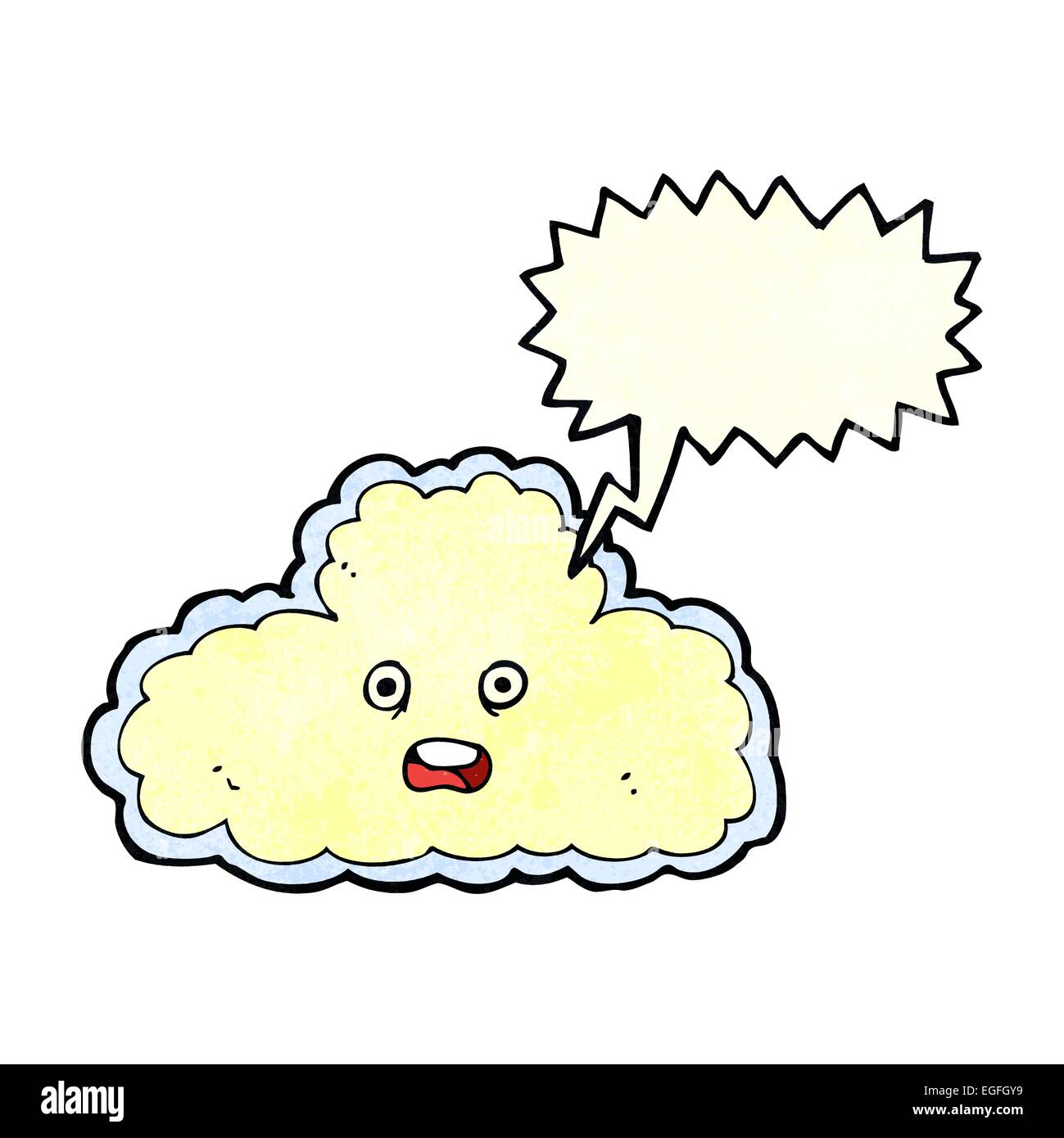 cartoon cloud symbol with speech bubble Stock Vector Image & Art - Alamy
