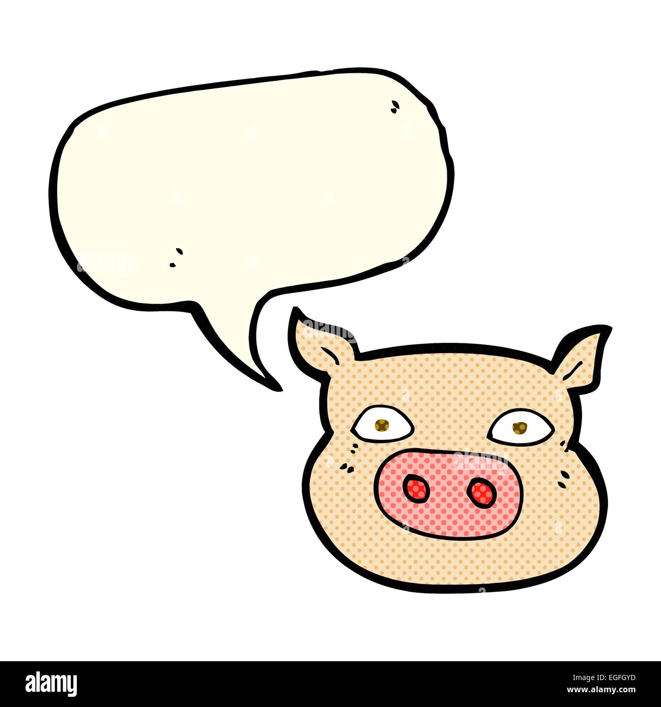 Cartoon pig speech bubble hi-res stock photography and images - Alamy